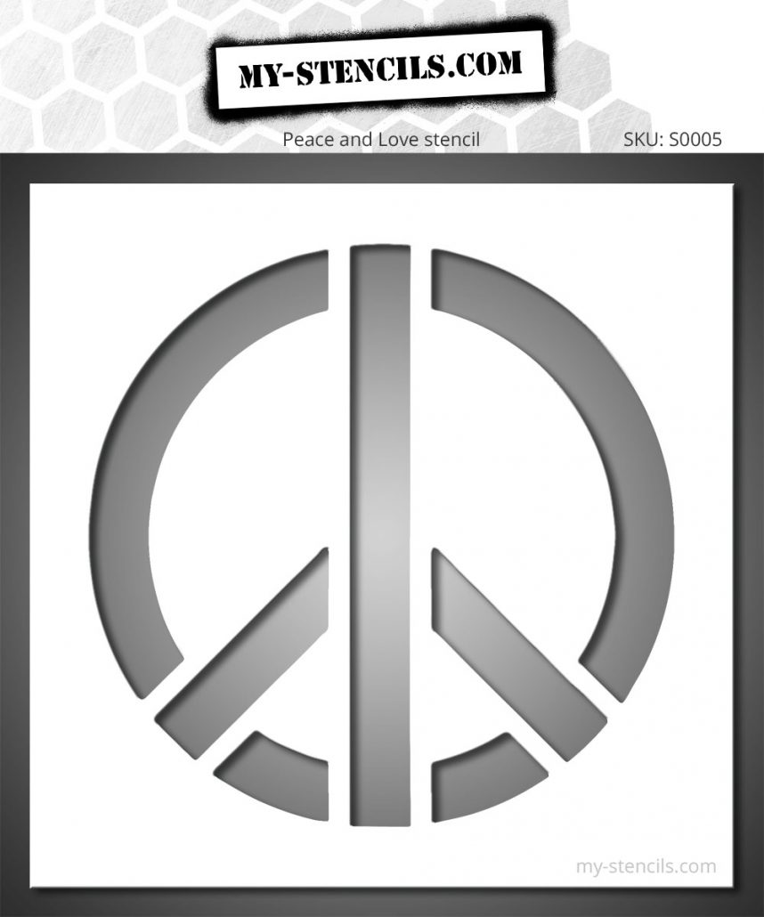 Peace & Love Stencil – S0003 - My Stencils
