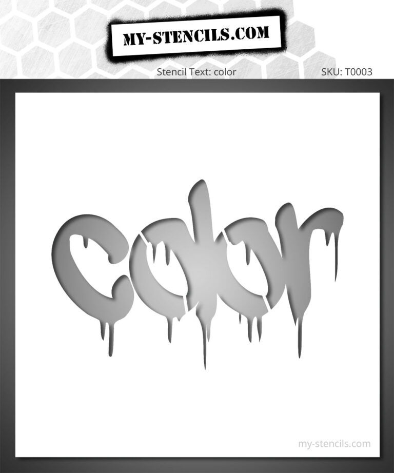 Color Text Stencil – Reversible Graffiti-Inspired Creative Tool