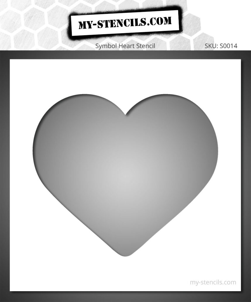 Solid Heart Stencil – Minimalist Heart for Wall Art