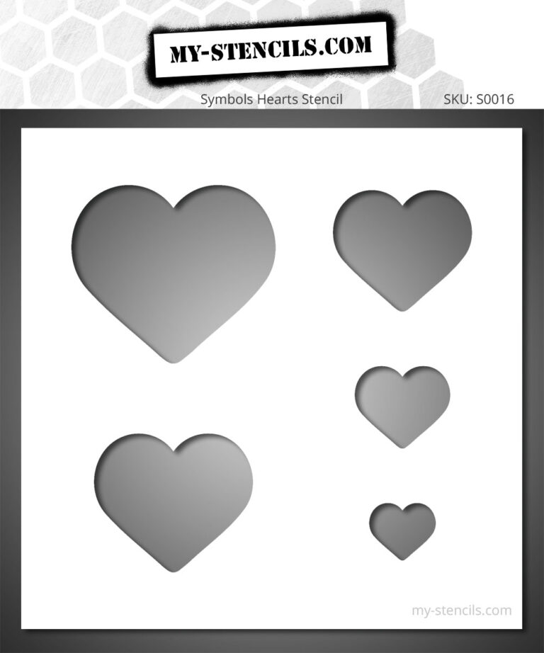 Hearts Stencil – Soft, heartfelt motifs for artistic creations