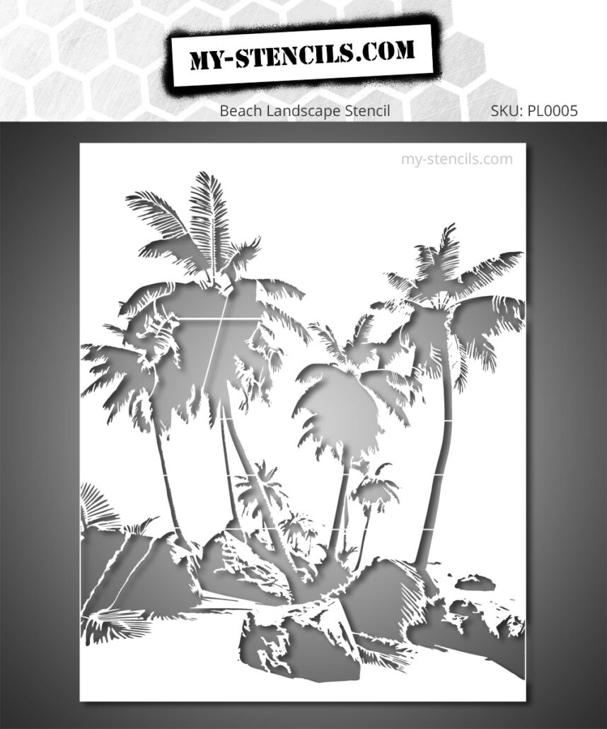 Exotic Island Stencil – Bring a touch of escape to your art
