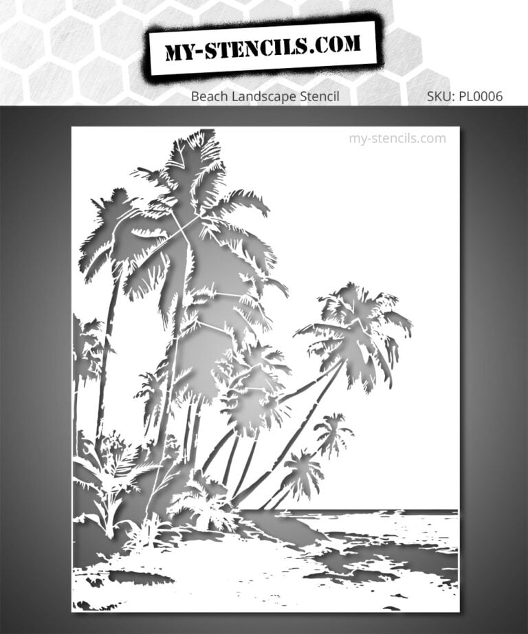 Paradise Beach Stencil – Create a Haven of Peace
