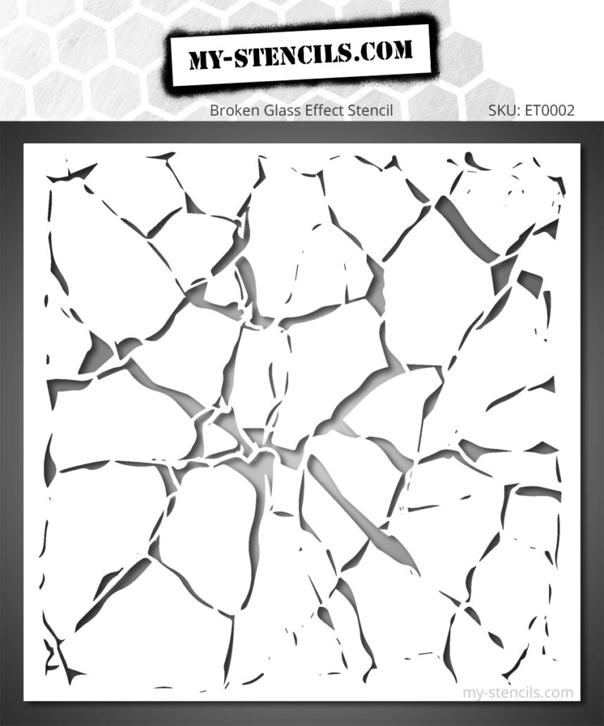 Shattered Glass Effect Stencil - Transform Your Art with a Powerful Impact