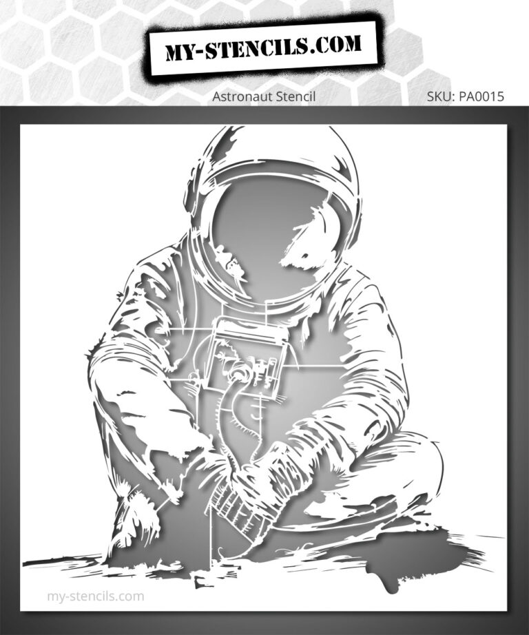Sitting Astronaut Stencil - Inspire Imagination and Creativity
