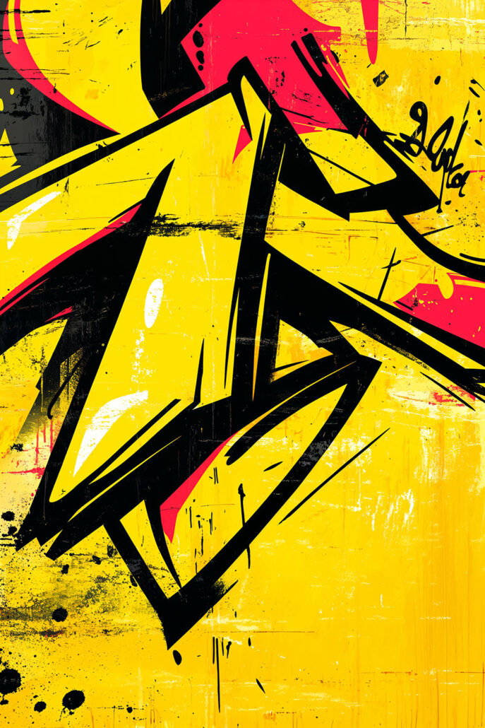 Abstract Graffiti Fragment Stencil – Transform Your Artwork with Urban ...