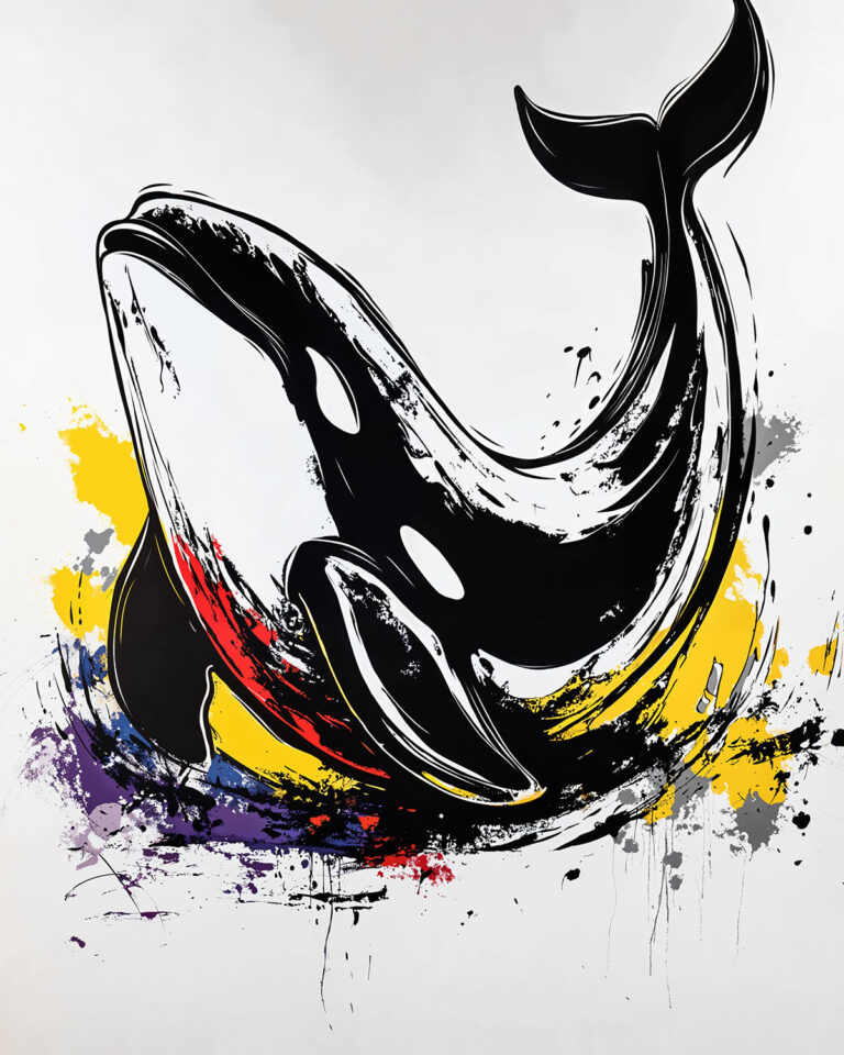 Artistic Orca Stencil - Create Unique Marine-Themed Artwork