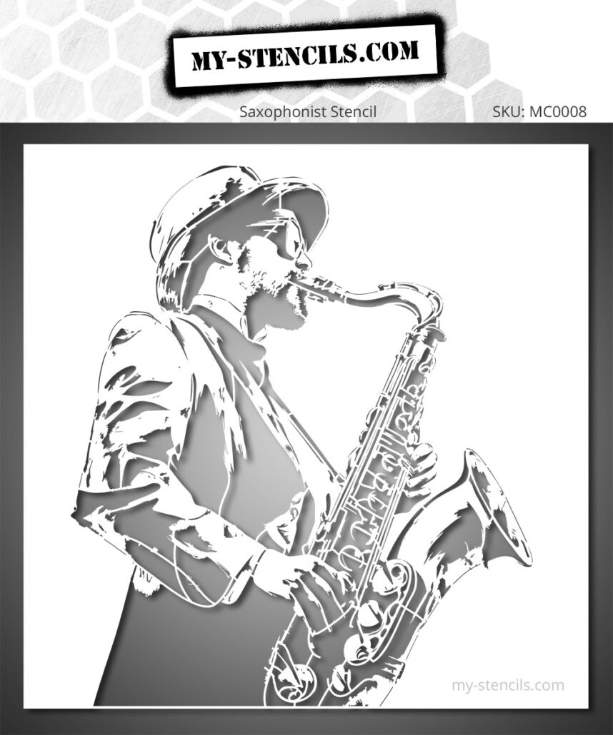 Saxophonist Musician Stencil - Add a Musical Touch to Your Creations