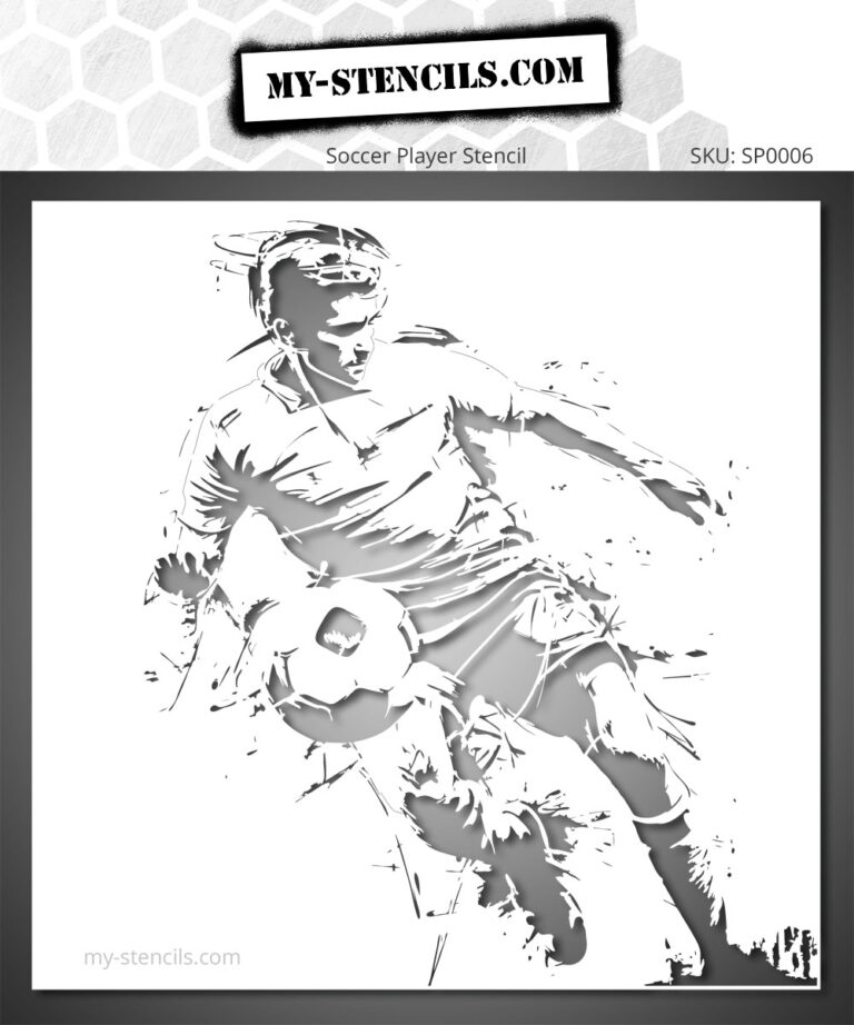 Footballer Stencil – Ideal for creating unique sports art