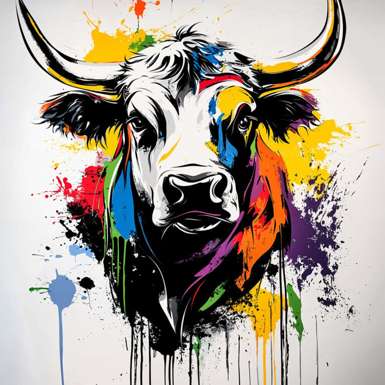 Creative Bull Stencil - Unique Design to Enhance Your Artworks