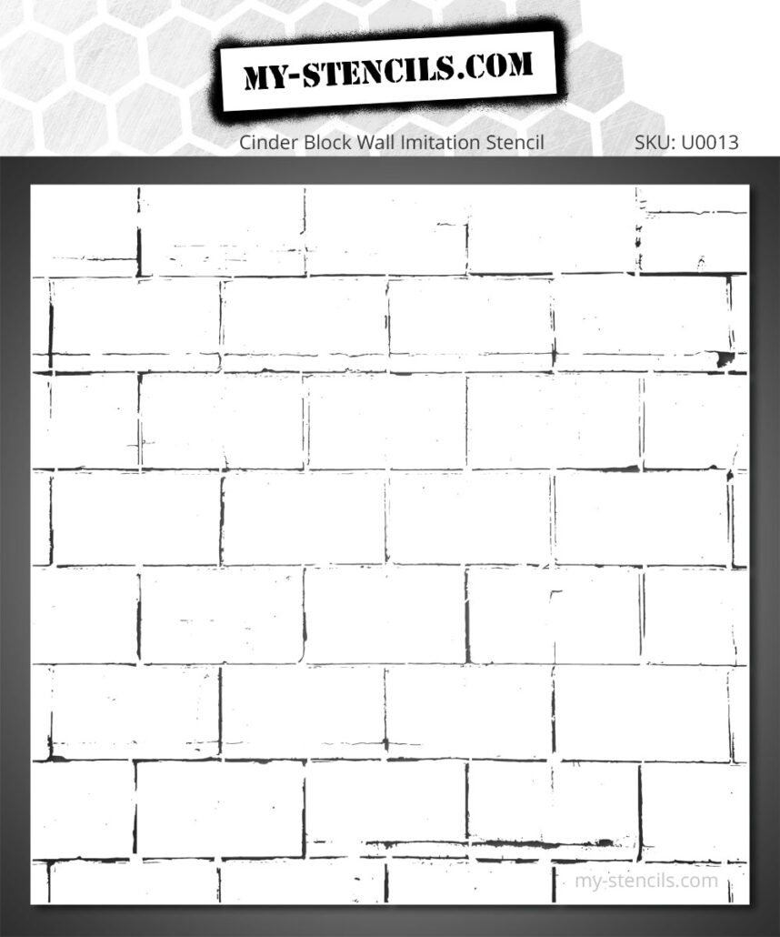 Cinder Block Wall imitation Stencil - Perfect for Street Art Creations