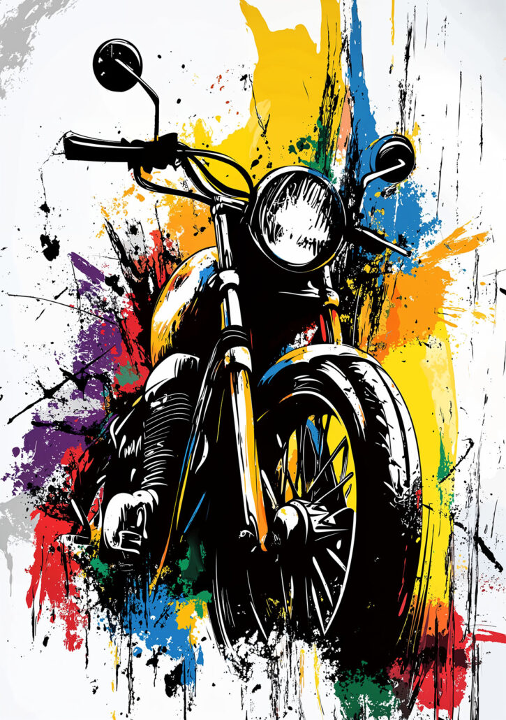 Motorcycle Painting Stencil - Exclusive Design for Artists and Creations
