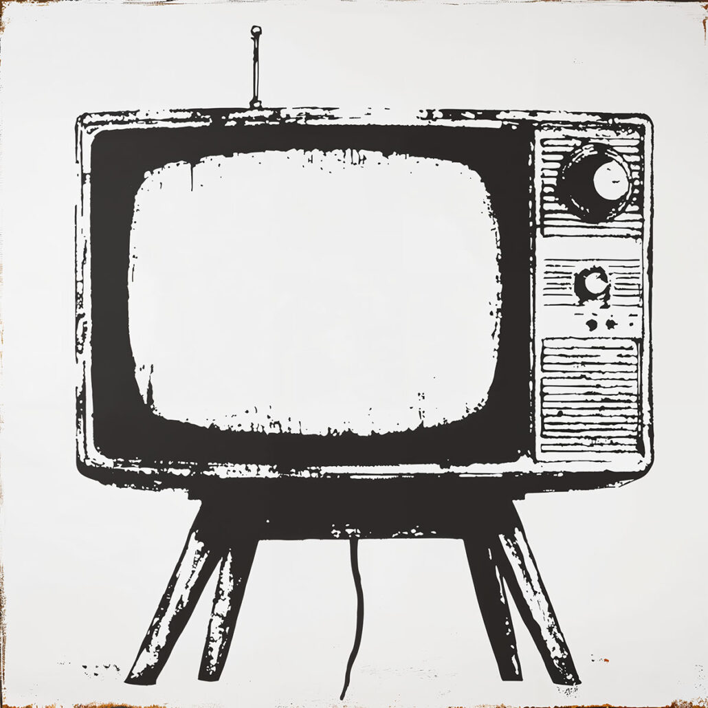 Retro Television Stencil – Perfect for Painting and Street Art