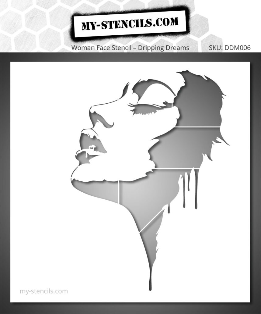 Modern Art Face Stencil – Unique Design for Your Artwork