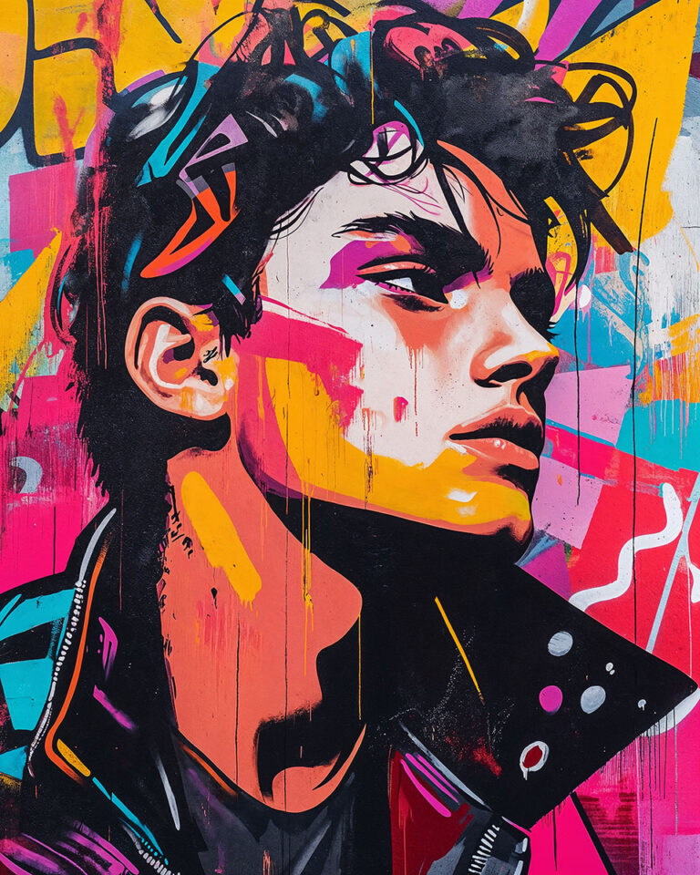 Man Face Stencil – Graphic and Modern Portrait