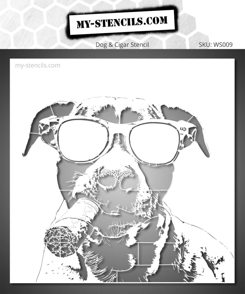 Cigar Dog Stencil - Original Stencil for Pop Art Painting