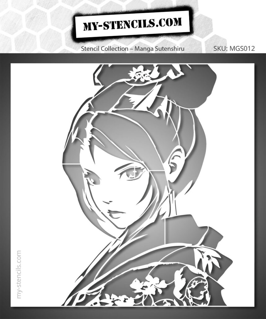 Geisha Manga Stencil – Japanese Design for Painting