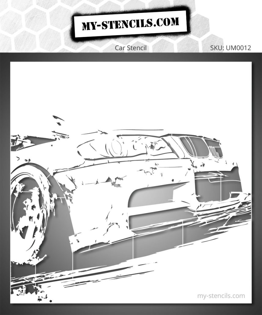 BMW Drift Car Stencil – Reversible Multi-Size Format