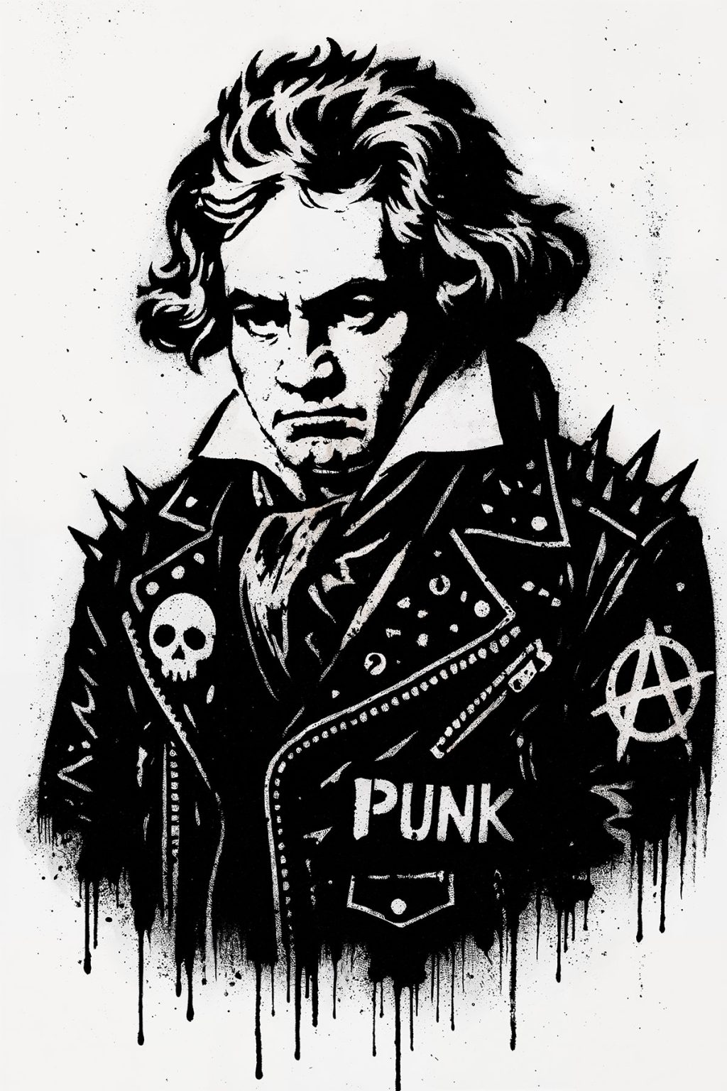 Beethoven Punk Stencil – A Visual That Breaks the Rules